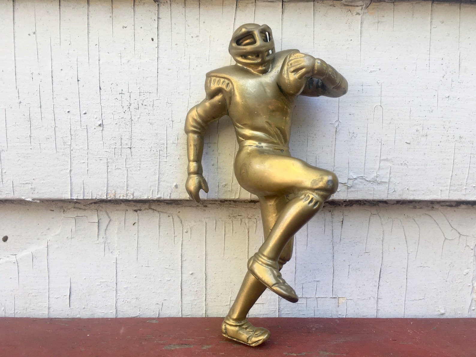 The Quarterback, 1950s Brass FOOTBALL Statue - Vintage Trophy, Figurine ...