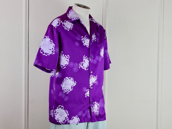 Purple Mums, Purple Mums - 1980s Shiny Hawaiian HILO … - Gem