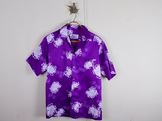 Purple Mums, Purple Mums - 1980s Shiny Hawaiian HILO … - Gem