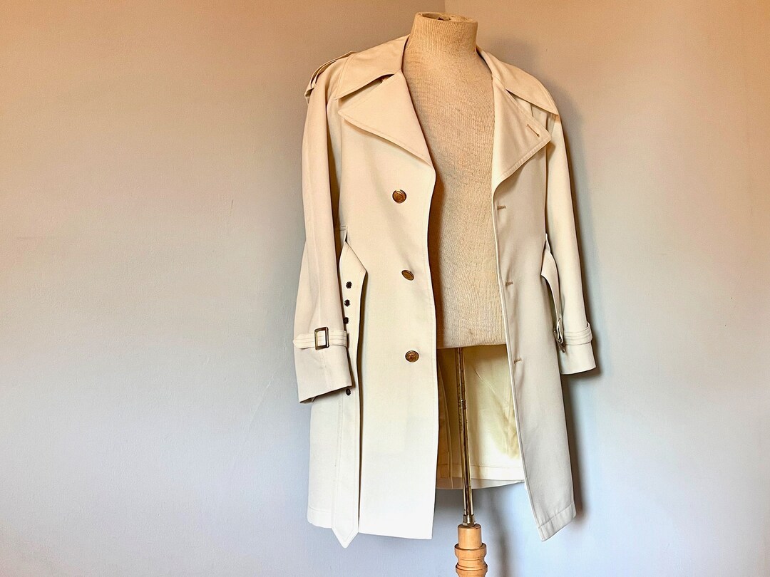 1970s Groovy White Trench Coat - John Weitz, Vintage Nautical Harbor ...