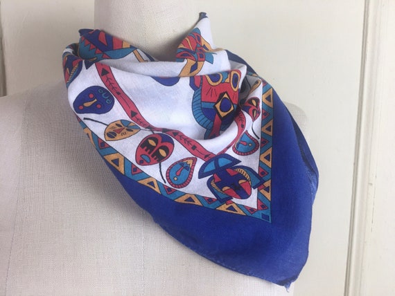 1980s Southwestern Bandana - morning star + masks + t… - Gem