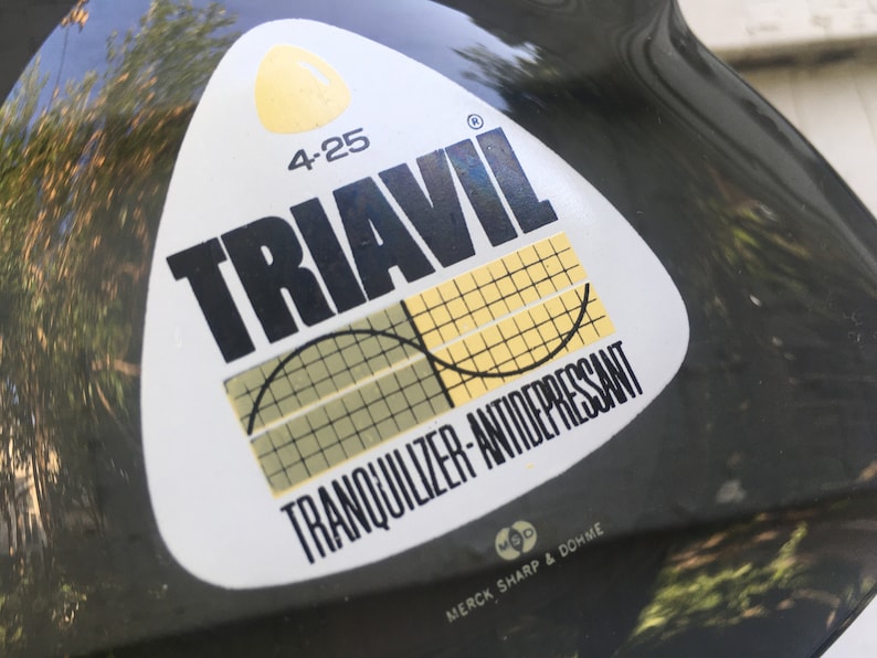 Triavil Antidepressants Vintage Smoke Glass Ashtrays Set of - Etsy