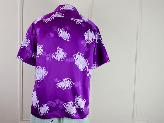 Purple Mums, Purple Mums - 1980s Shiny Hawaiian HILO … - Gem