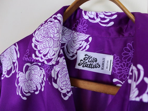 Purple Mums, Purple Mums - 1980s Shiny Hawaiian HILO … - Gem