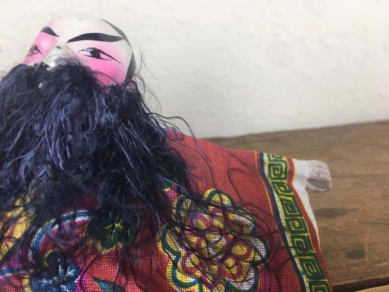 The Bearded Man - Vintage Chinese Opera Hand Puppet - Theatrical Fairy ...