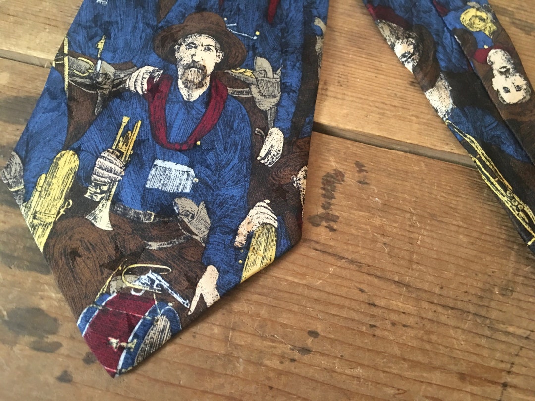 The Wild, Wild West, Vintage 1990s SILK Necktie - Dodge City Cowboy ...