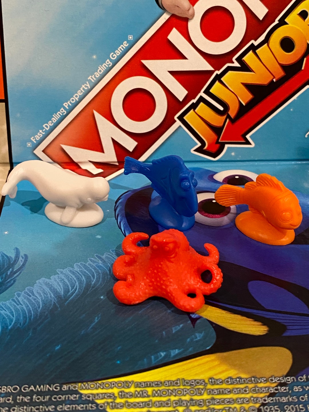 Monopoly Junior: FINDING DORY Game Markers Tokens Set of 4 Complete ...