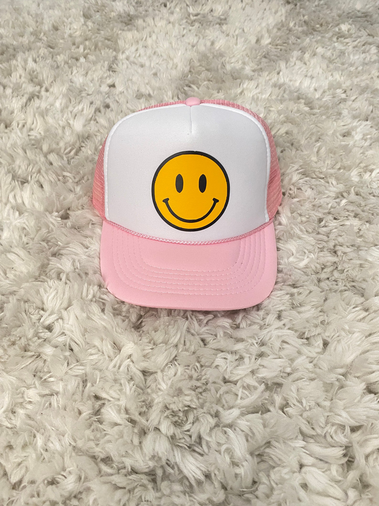 Preppy Happy Face Trucker Hat / Smile Hat / Kids Preppy Hat / - Etsy