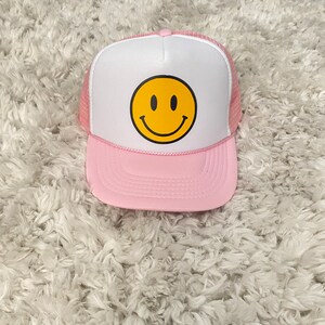 Preppy Happy Face Trucker Hat / Smile Hat / Kids Preppy Hat / Youth ...