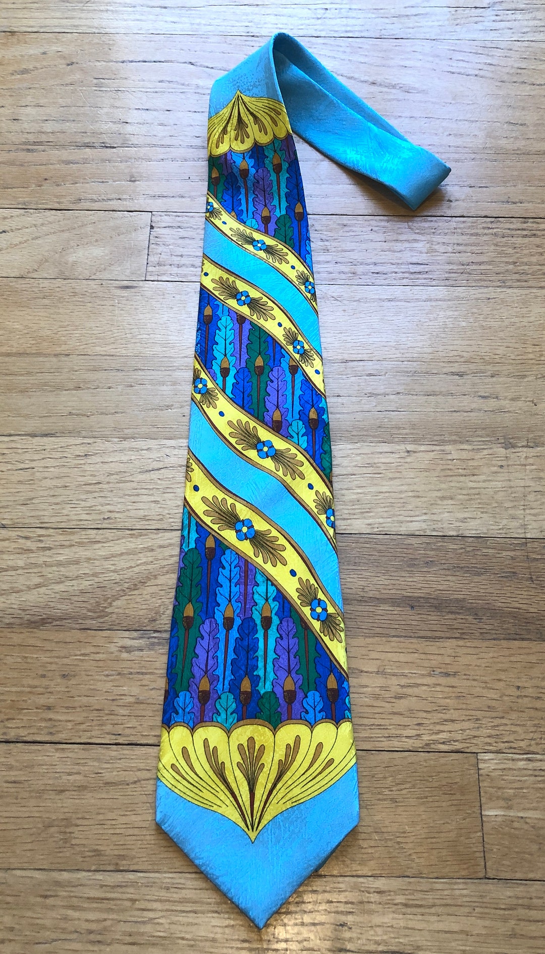 Rush Limbaugh Vintage Silk Tie - Acorns Teal - Excellent Condition - Etsy