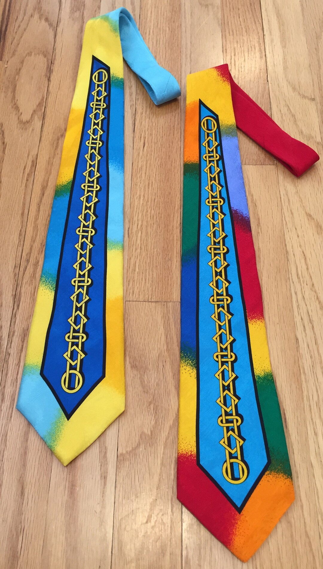 Rush Limbaugh Vintage Silk Ties - Matching Set, Yellow Chain - Etsy