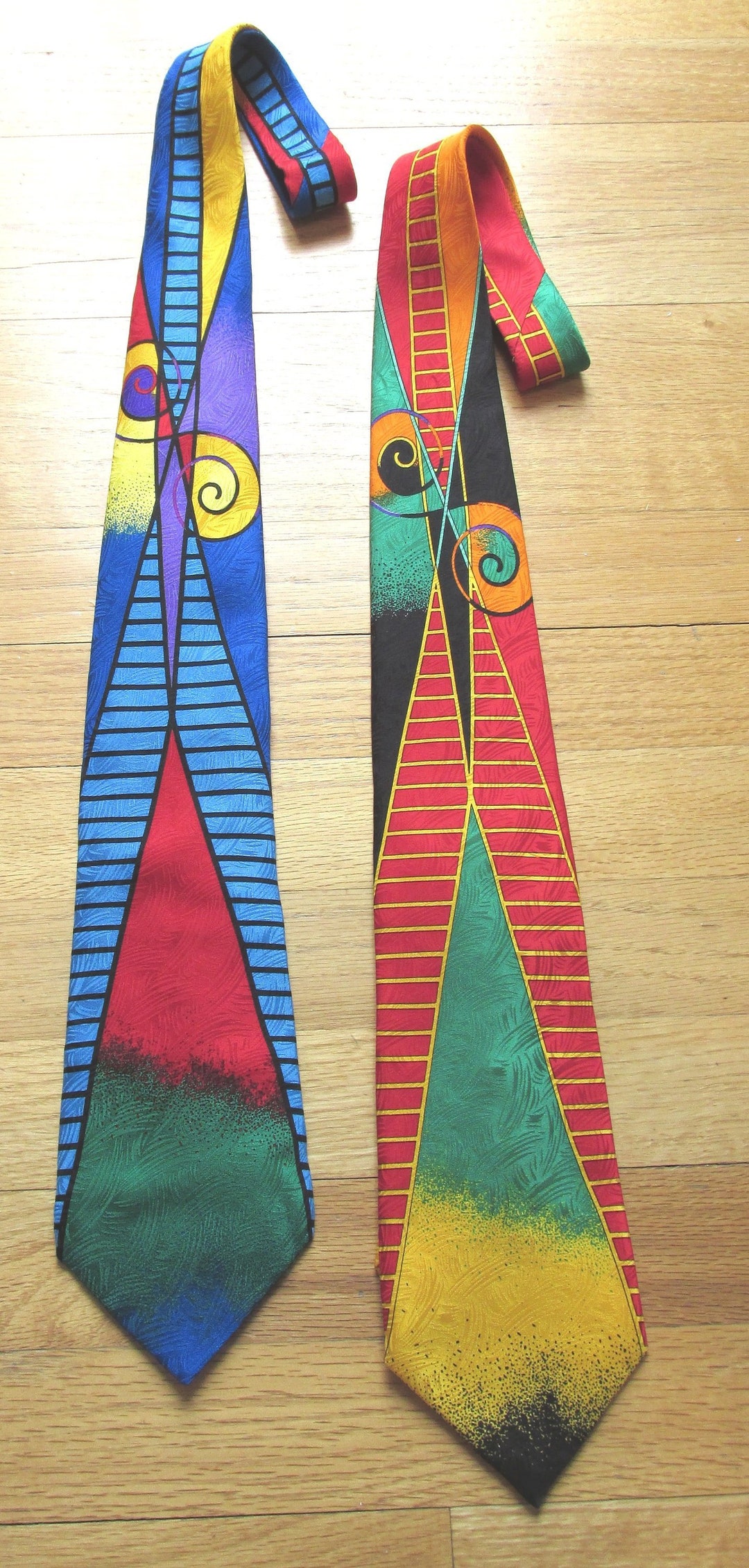 Vintage Rush Limbaugh Silk Ties With Pocketsquares: Geometric 'bar None ...