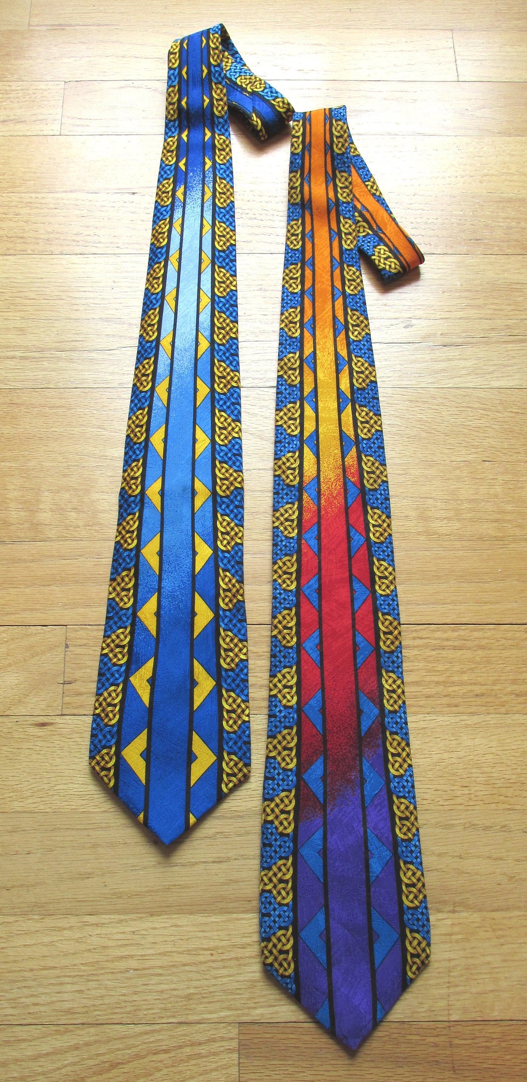 Rush Limbaugh Vintage Silk Ties - Matching Set, Blue and Red With Gold ...