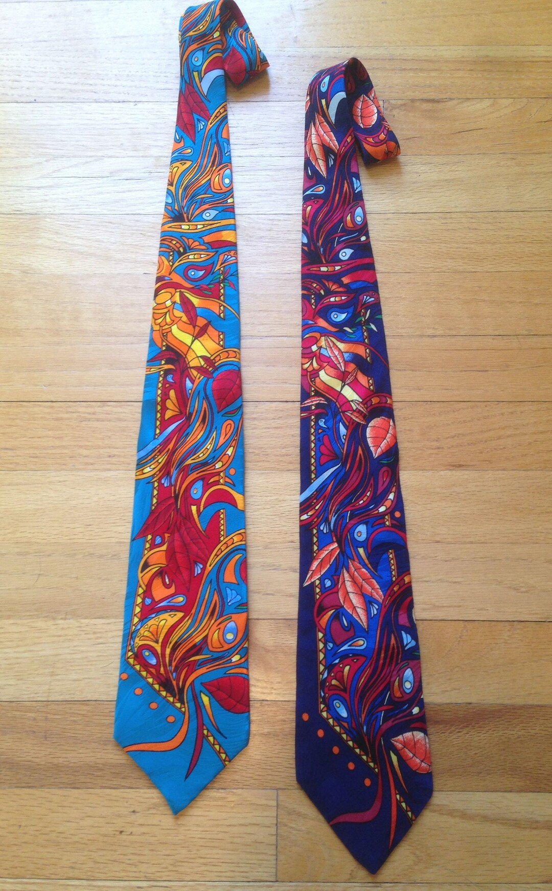 Rush Limbaugh Vintage Silk Ties - Matching Set, Teal and Blue With ...