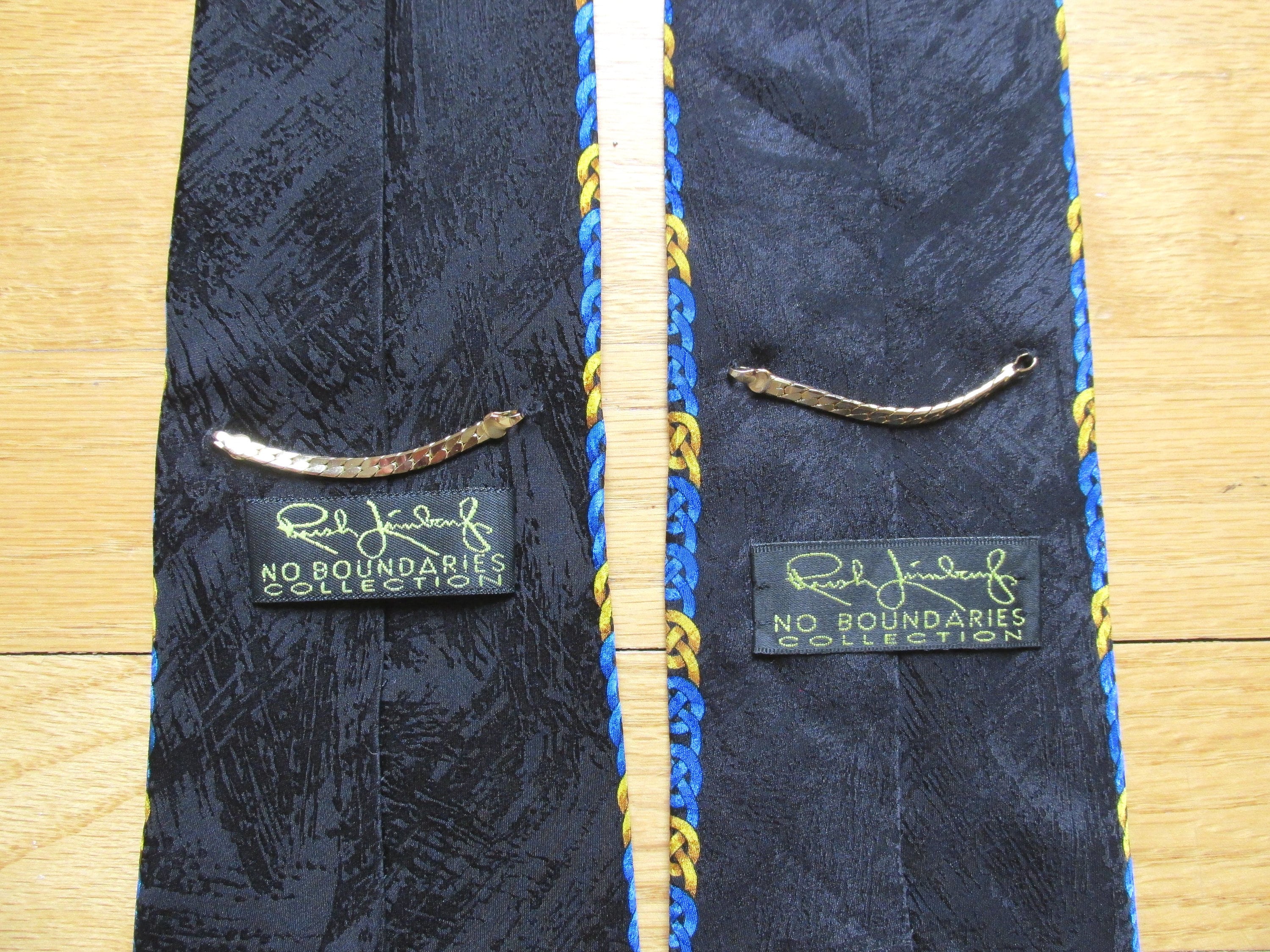 Rush Limbaugh Vintage Silk Ties - Matching Set, Blue and Red With Gold ...