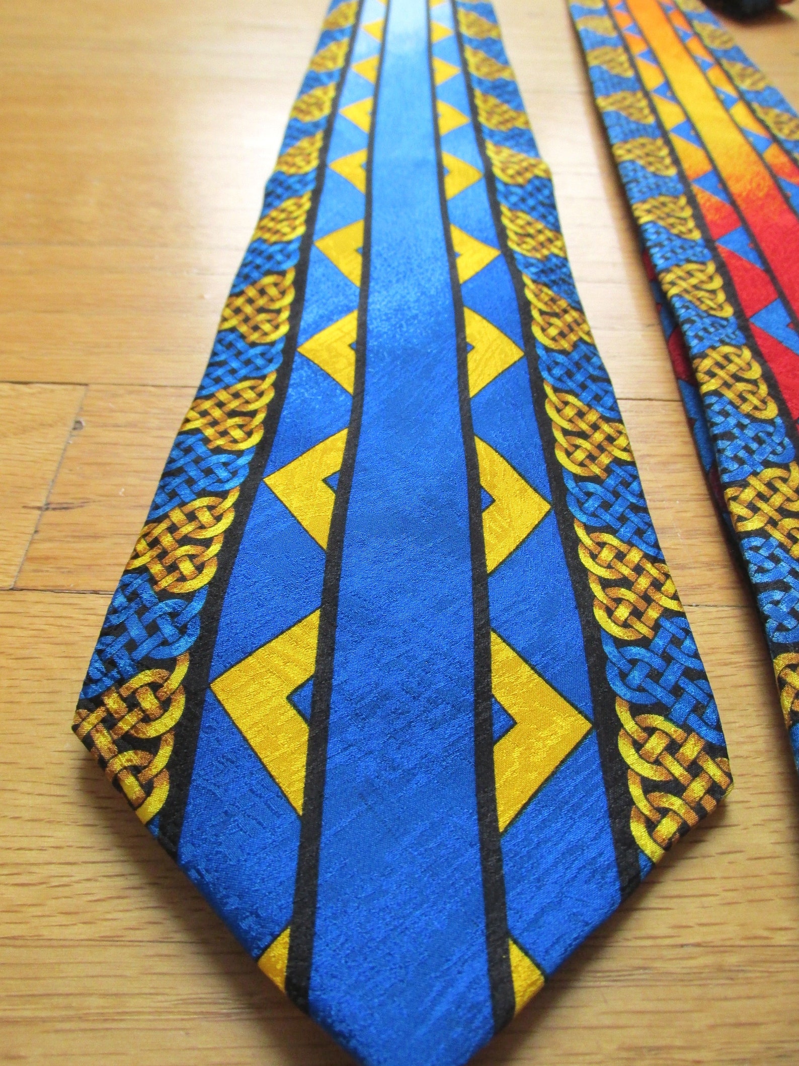 Rush Limbaugh Vintage Silk Ties - Matching Set, Blue and Red With Gold ...