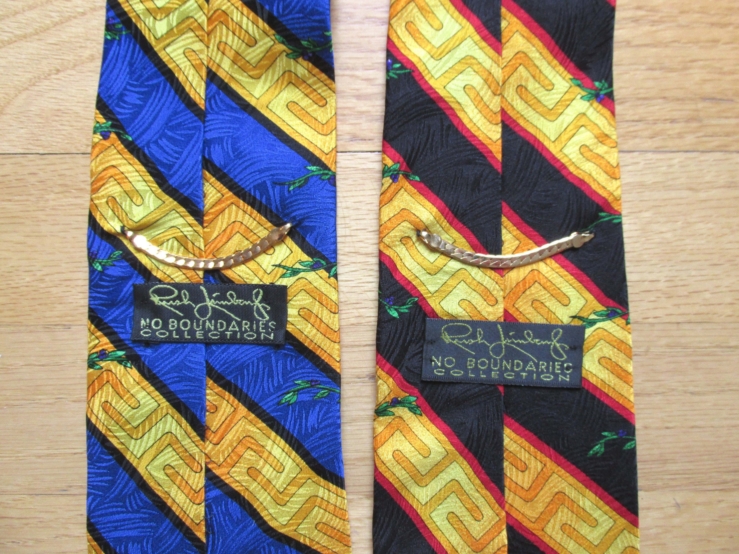 Rush Limbaugh Vintage Silk Ties - Matching Set, Blue and Black With ...