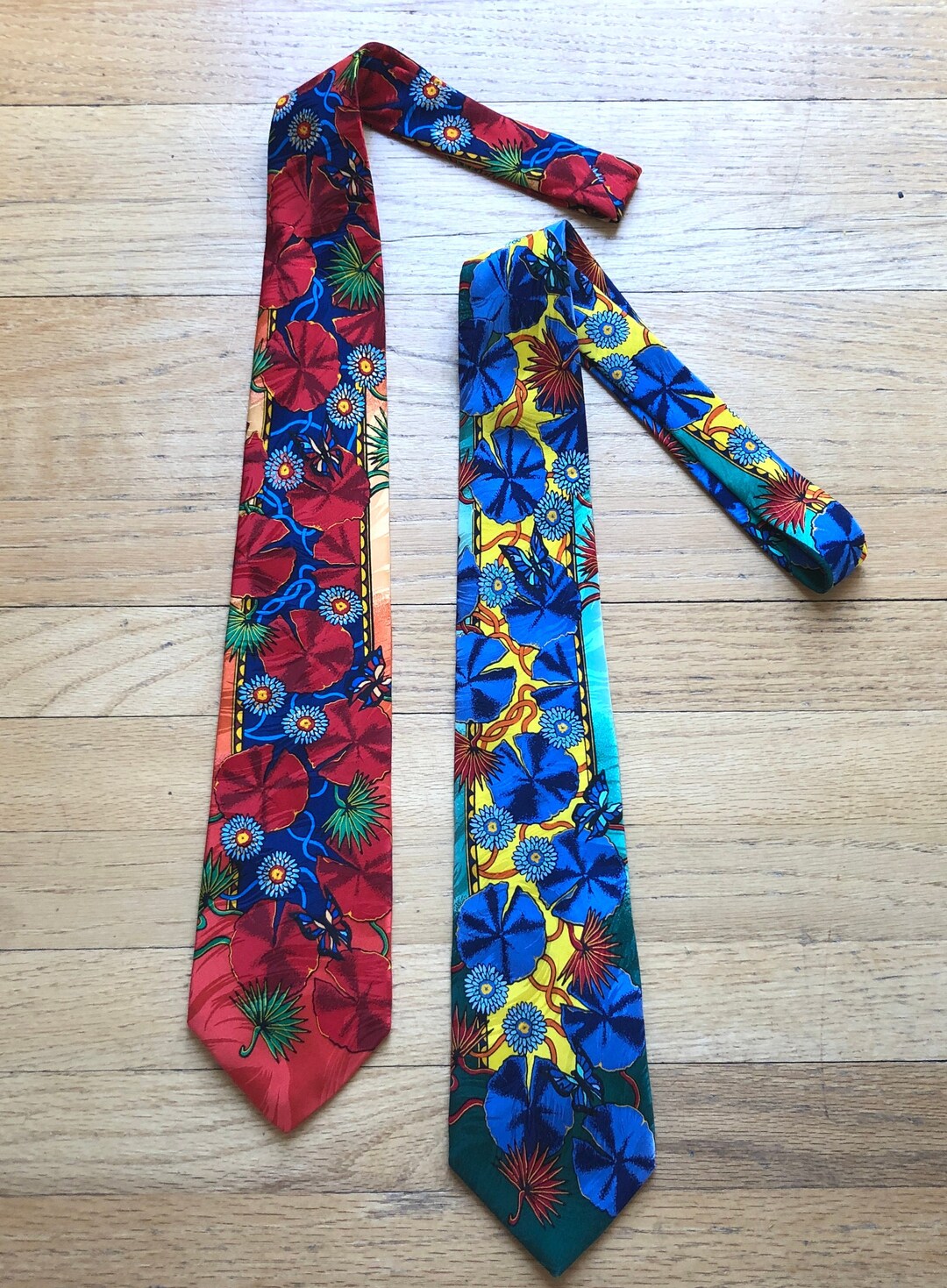 Rush Limbaugh Vintage Silk Ties - Matching Set, Lily Pads Orange and ...