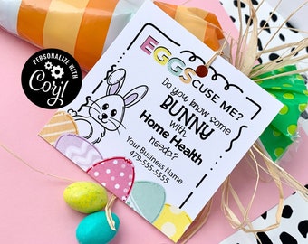 Editable Hoppy for Your Referrals Easter Bunny Referral Gift Tags ...