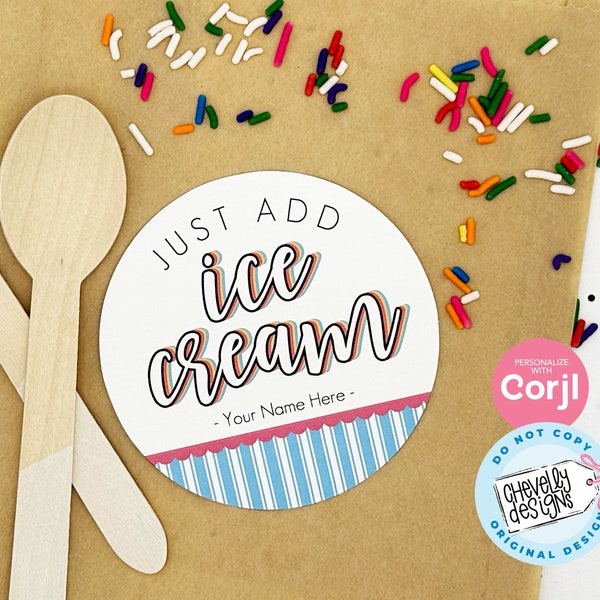 Ice Cream Tag - Etsy
