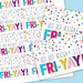 Printable - Hip Hip Hooray It's Fri-yay! Confetti Gift Tags - DIGITAL ...