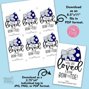 Editable Gift Tags for Cheerleaders Silver Gray and Navy Blue Cheer Bow ...