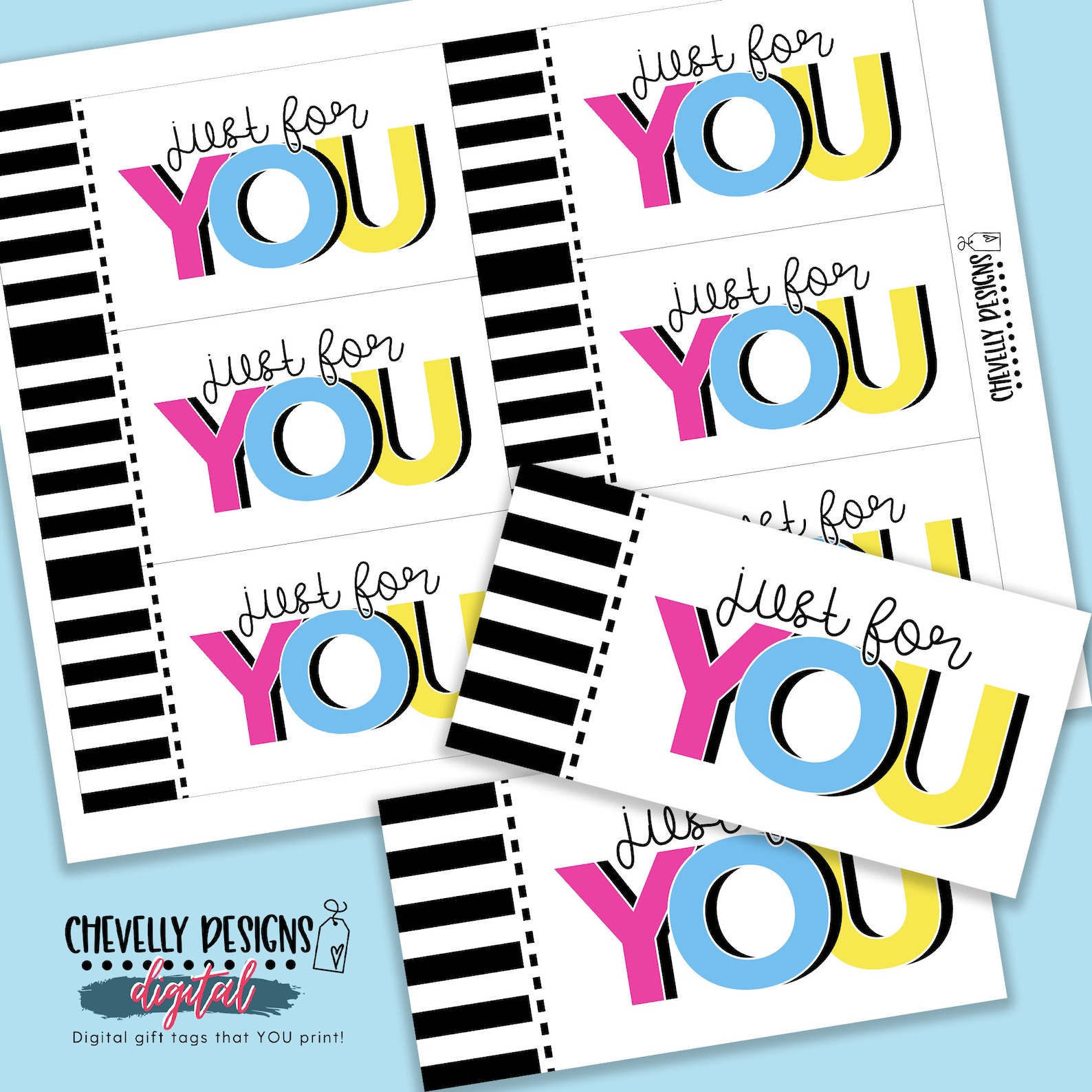 Printable Just for You Gift Tags DIGITAL FILE HT279 - Etsy