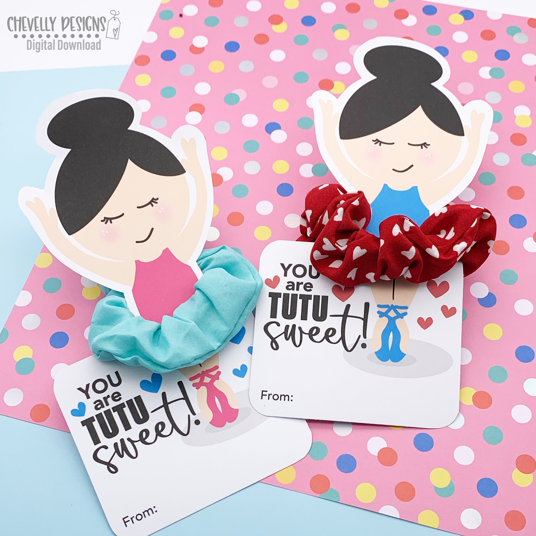 Printable Ballet Scrunchie Cards You Are Tutu Sweet Black - Etsy