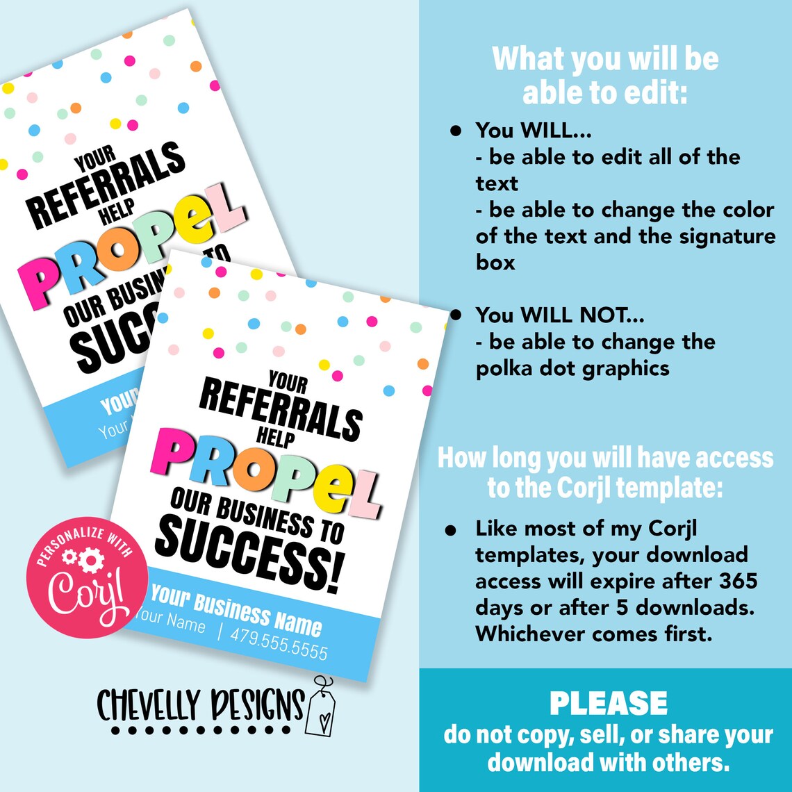 EDITABLE - Your Referrals Propel Our Business - Printable Referral ...
