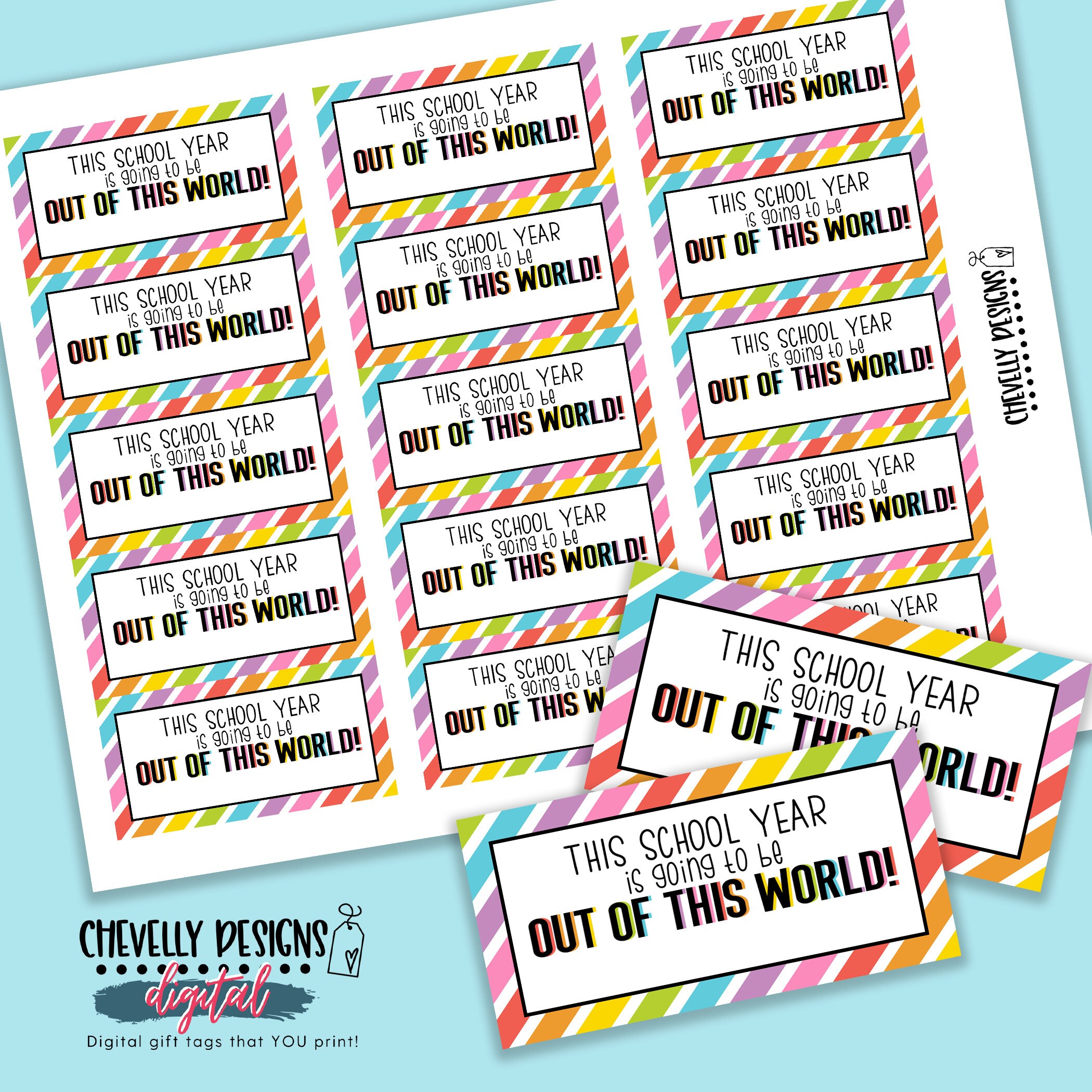 Out of This World Back to School Gift Tags for Cosmic Brownies - Etsy