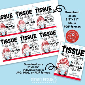 Editable - We Tissue a Merry Christmas - Gnome Gift Tags - Printable ...