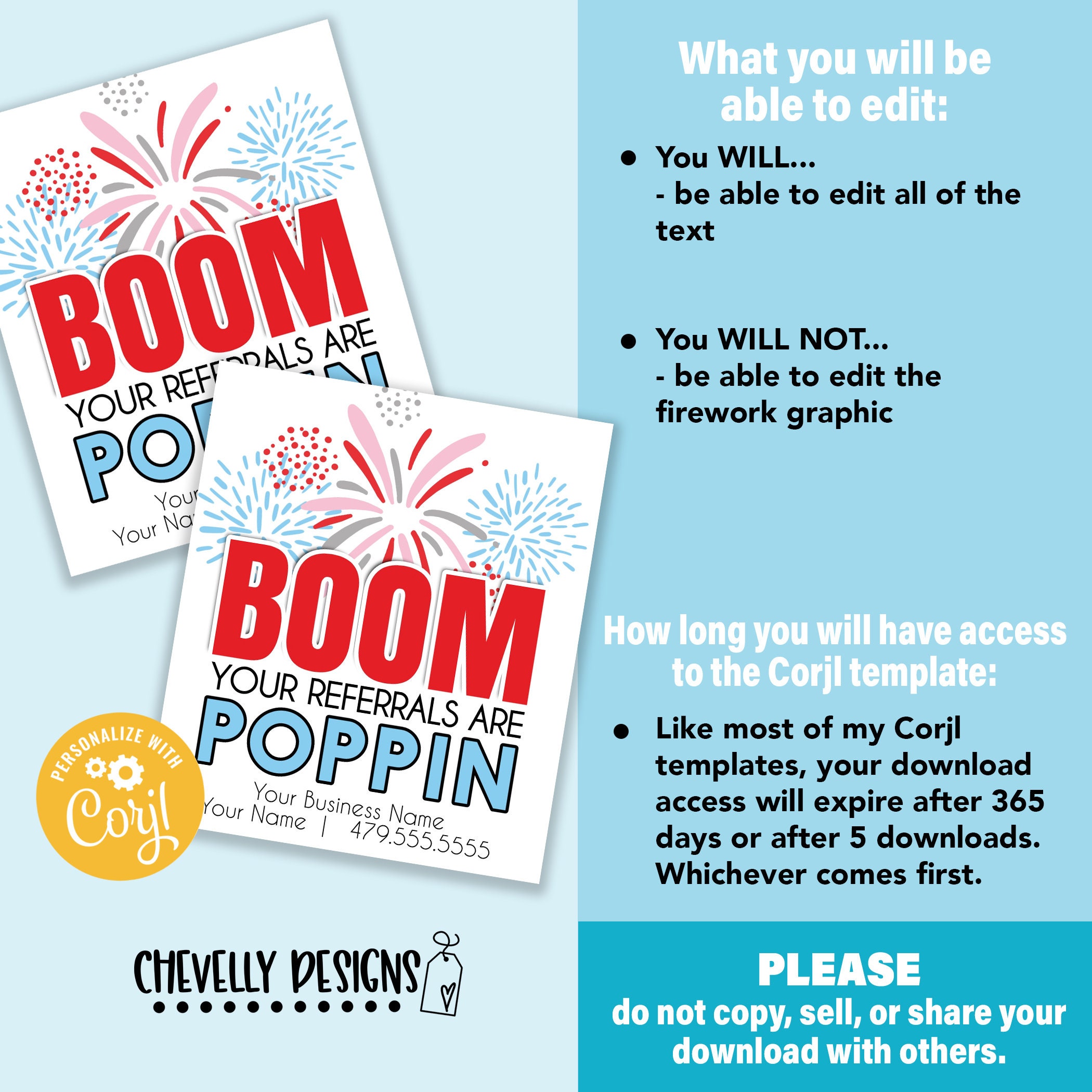 Editable - BOOM You're Referrals Are Poppin - Business Marketing ...