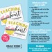 EDITABLE Teaching is a Work of Heart Teacher Appreciation Gift Tags ...