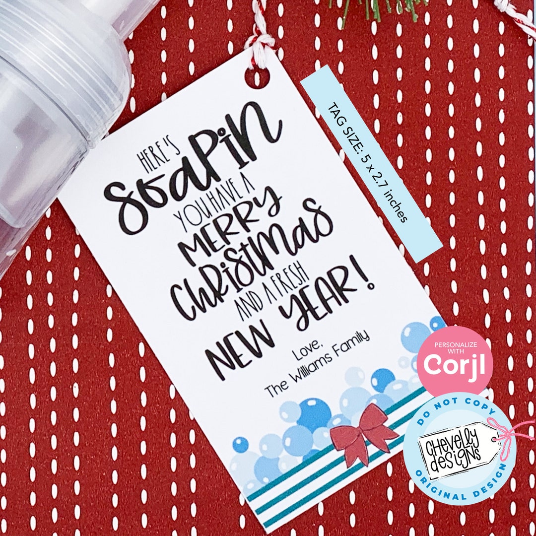 Editable - Soapin You Have a Merry Christmas and Fresh New Year - Soap ...