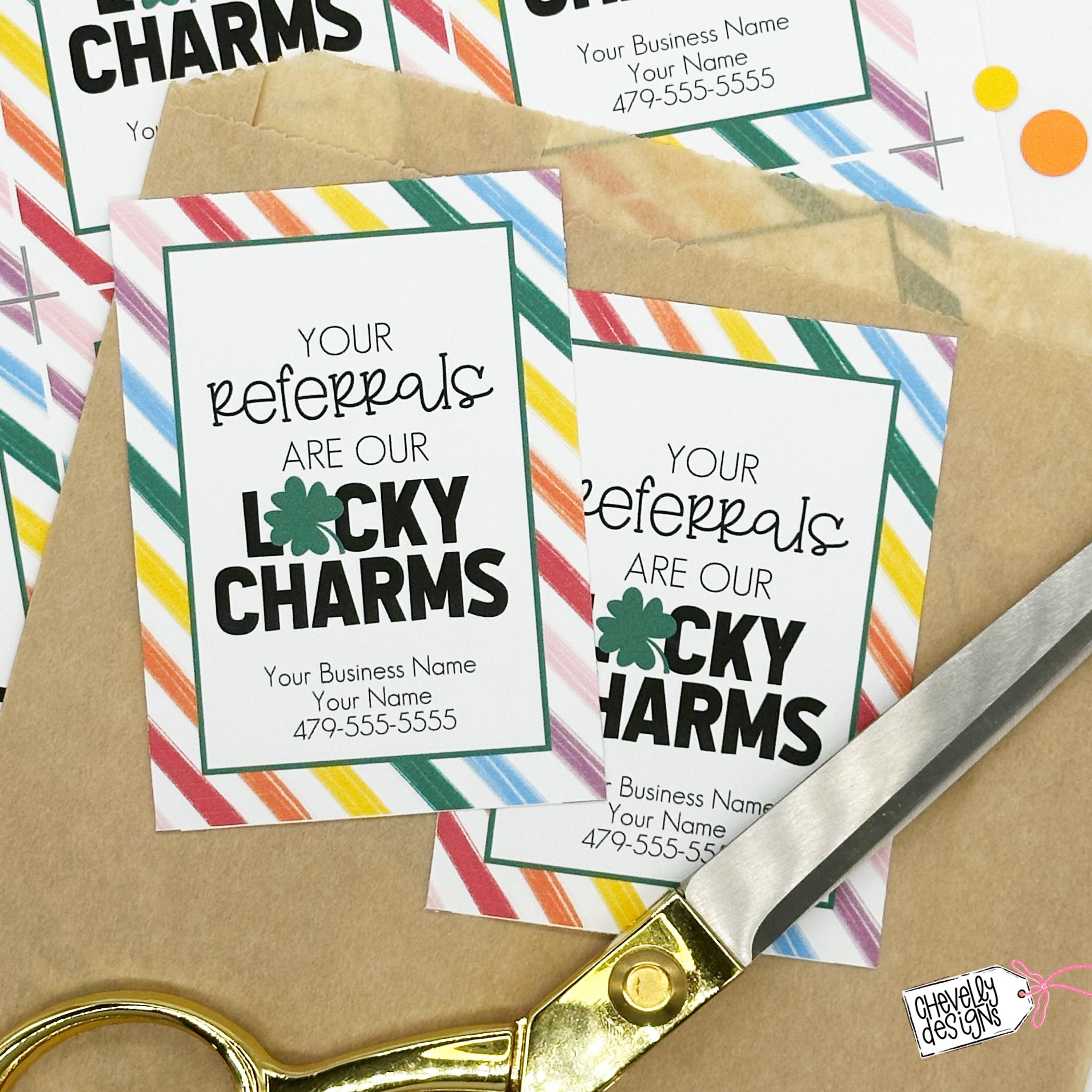 Editable - Your Referrals Are Our Lucky Charms, St. Patrick's Day ...