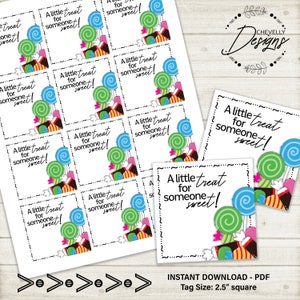 Sweet Treat Candy Gift Tags Printable Digtal File Gift Tags for ...