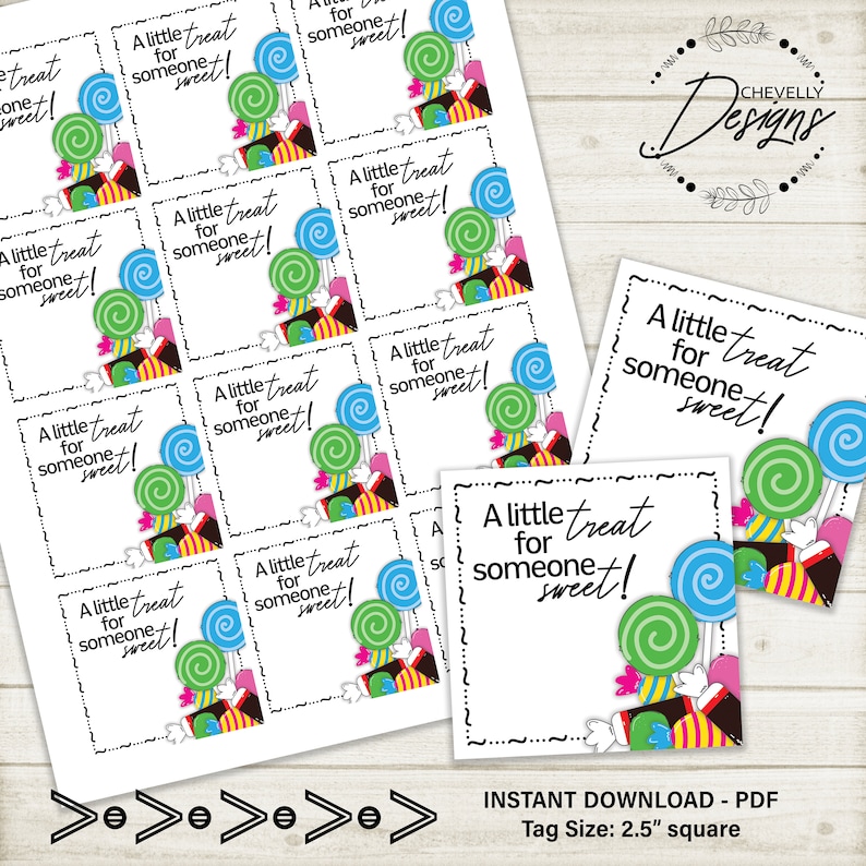 Sweet Treat Candy Gift Tags Printable Digtal File Gift - Etsy