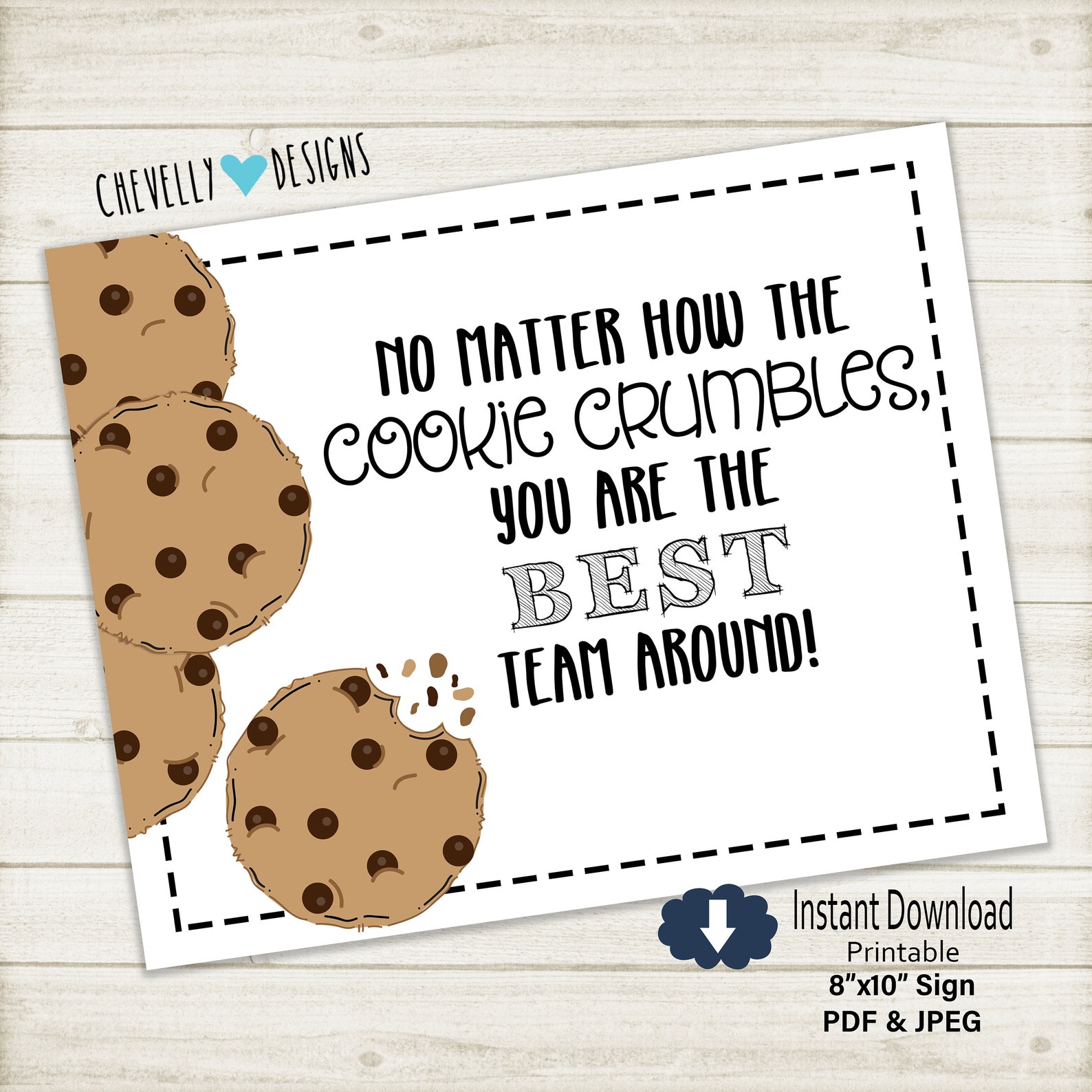Staff Team Appreciation Printable Sign | 8x10 Digital File | COOKIE ...