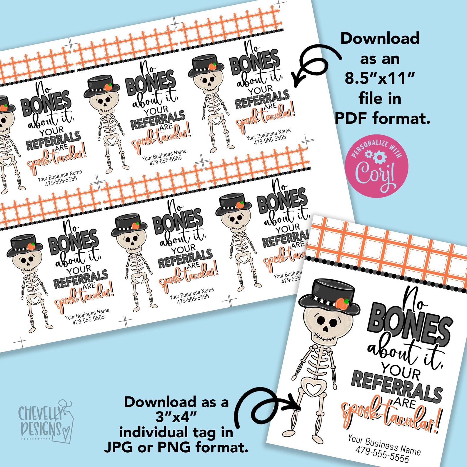 Editable - No Bones About It, Your Referrals Are Spook-tacular ...