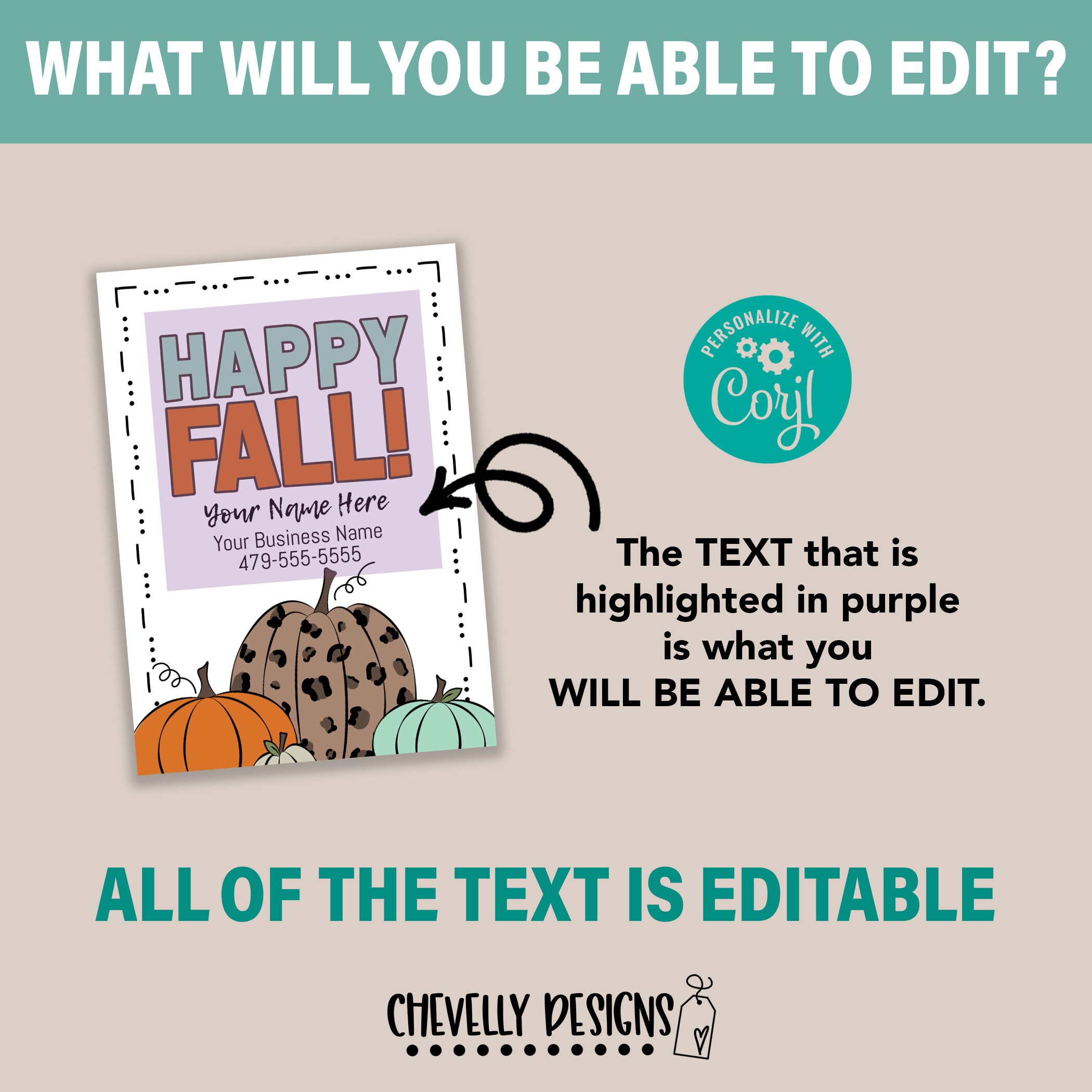 EDITABLE - Happy Fall Pumpkin Gift Tags - Printable Digital File ...