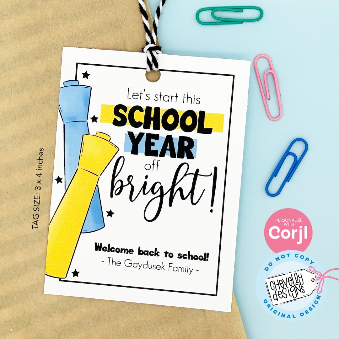 EDITABLE - Let's Start School Year off Bright - Teacher or Student ...
