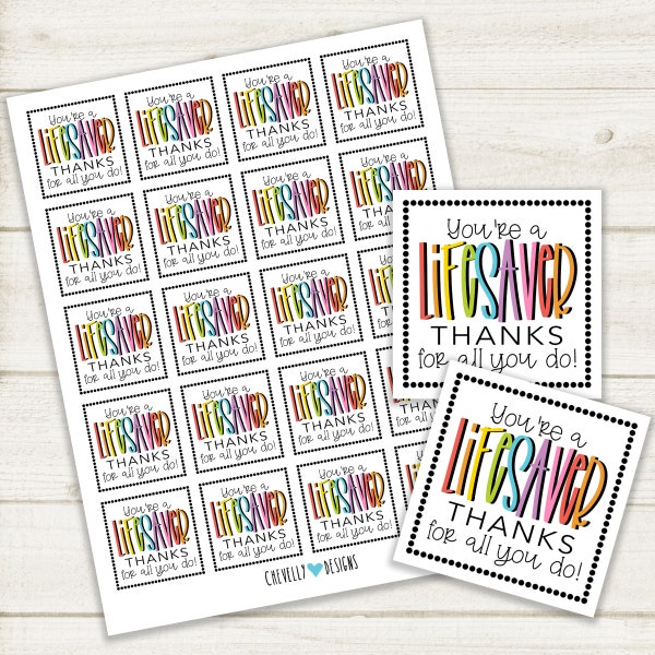 Lifesaver Thank You - Etsy