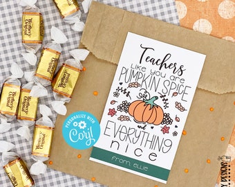 Fall Pumpkin Spice Tea Bookmark Favors Pumpkin Spice Tea - Etsy