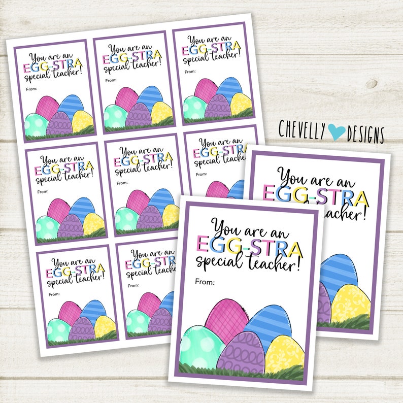 Eggstra Special Teacher Easter Gift Tags Printable - Etsy