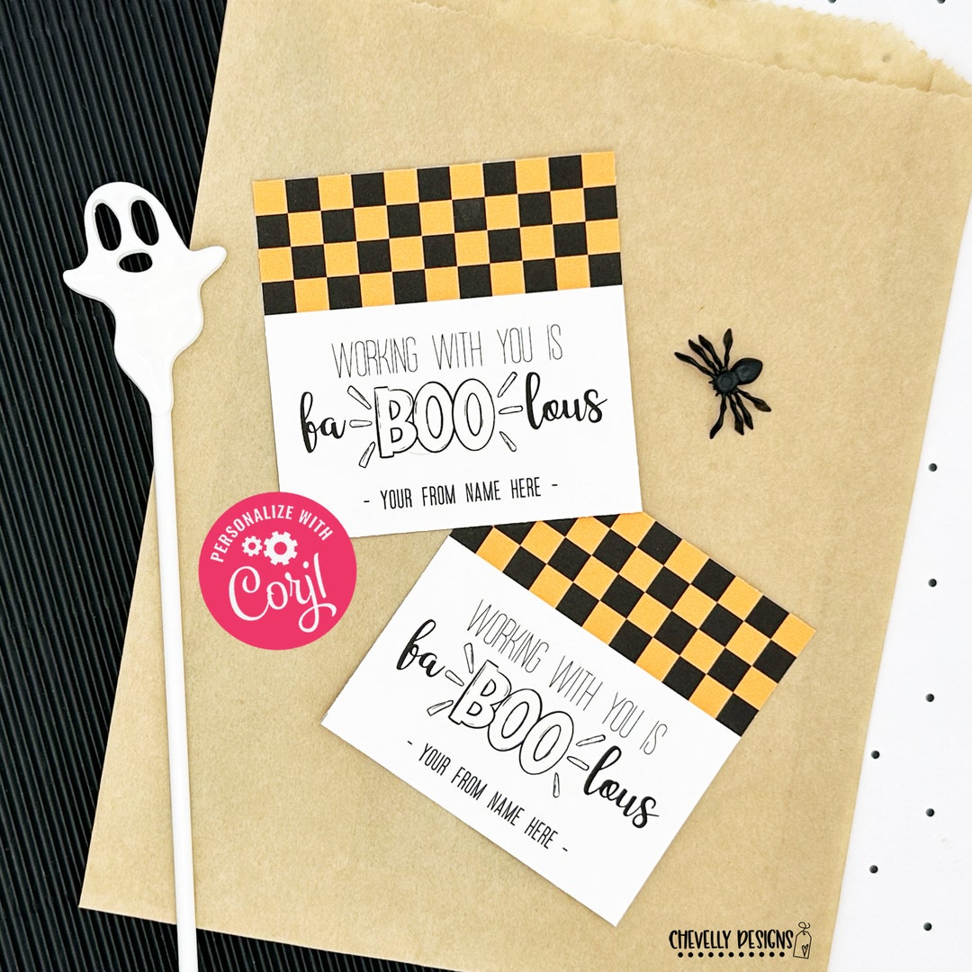 EDITABLE Working With You is Fa-boo-lous Coworker and - Etsy