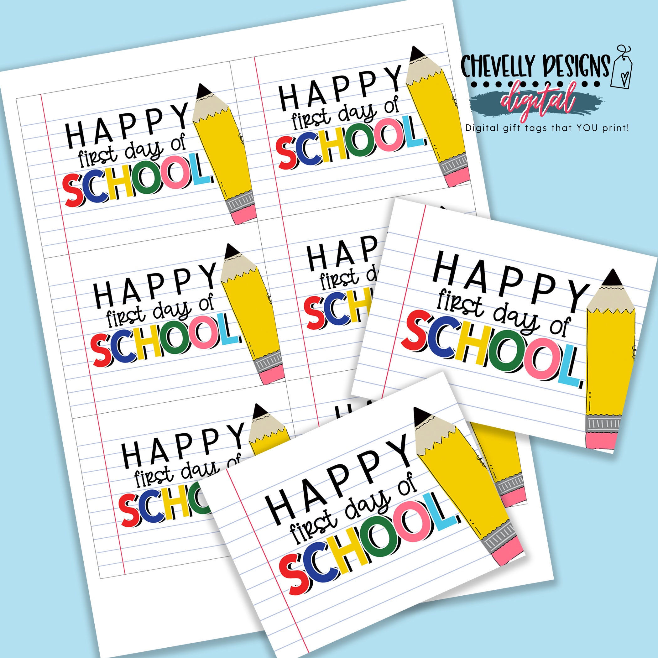 Printable Back to School Gift Tags for Teachers and Students - Etsy