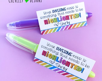 Printable Gift Tags to HIGHLIGHT How Awesome Someone is - Etsy