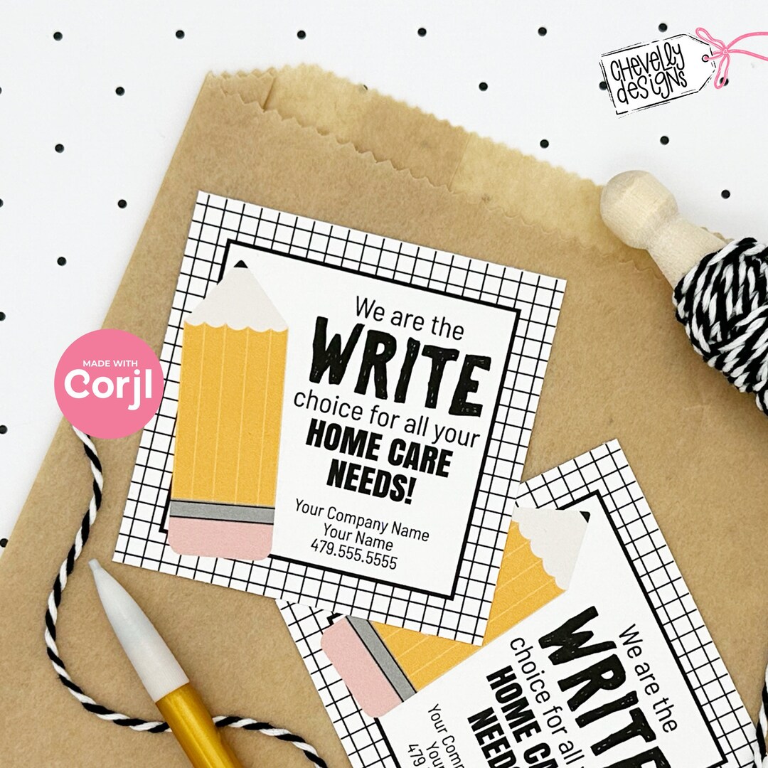 EDITABLE - We Are the Write Choice for Home Care - Business Marketing ...