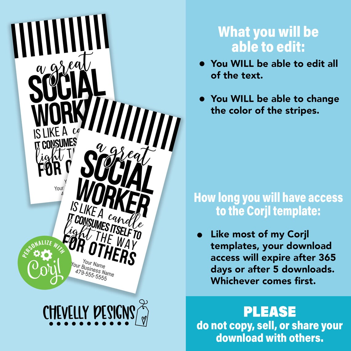 EDITABLE - A Great Social Worker - Appreciation Gift Tags - Printable ...