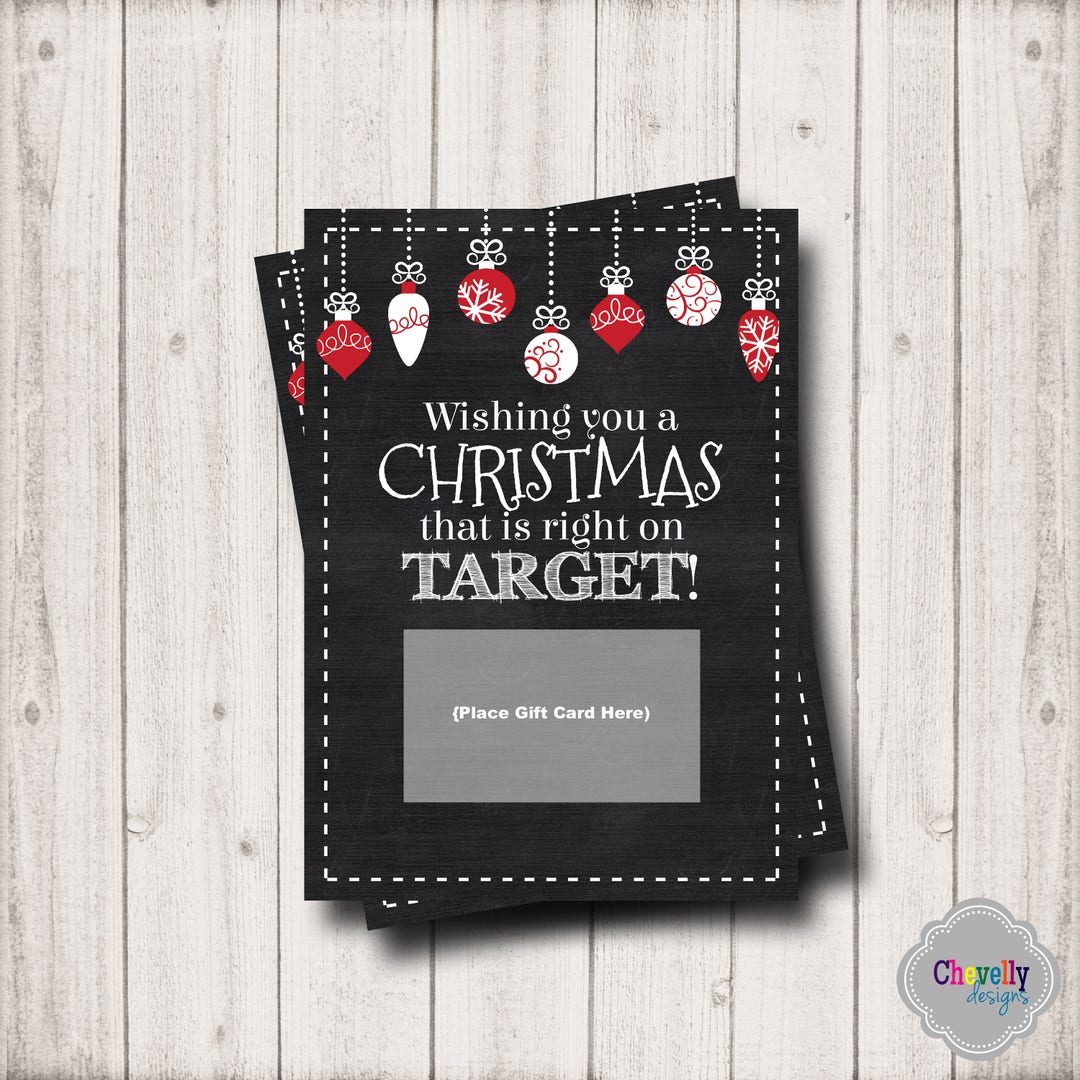 Target Christmas Gift Card Printable INSTANT DOWNLOAD Christmas, Gift ...